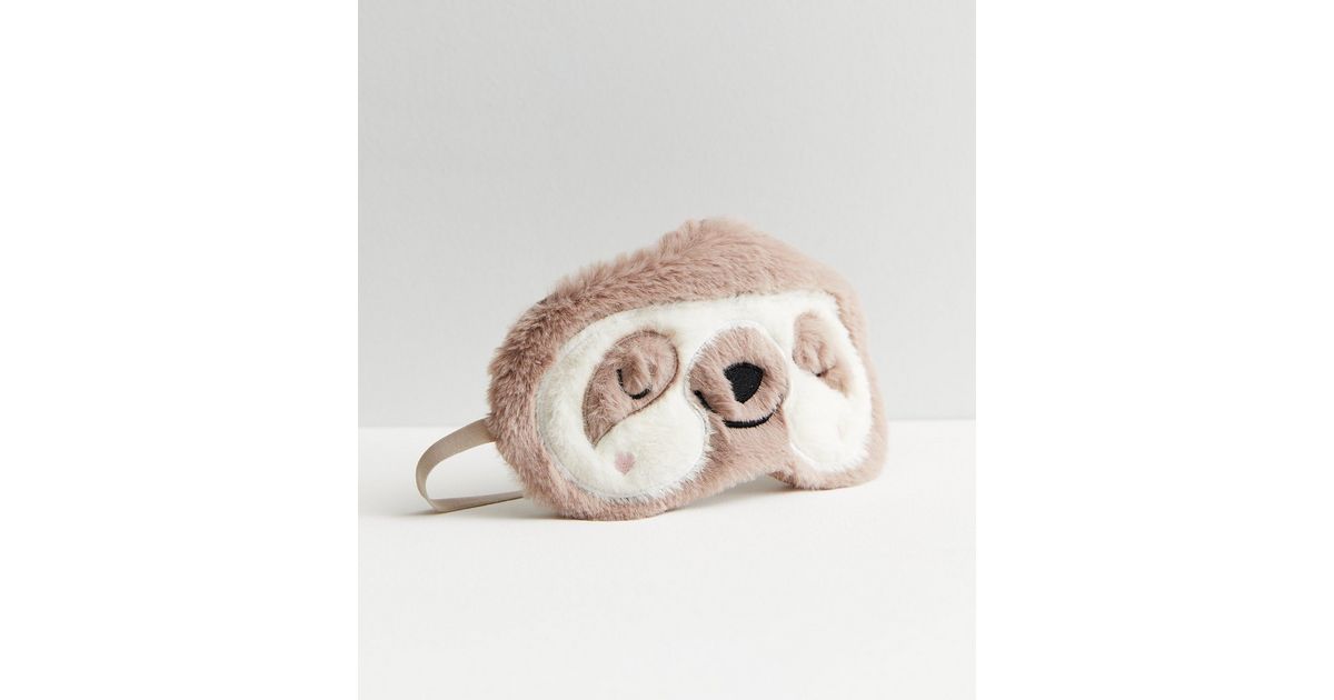 Mink Fluffy Sloth Eye Mask | New Look