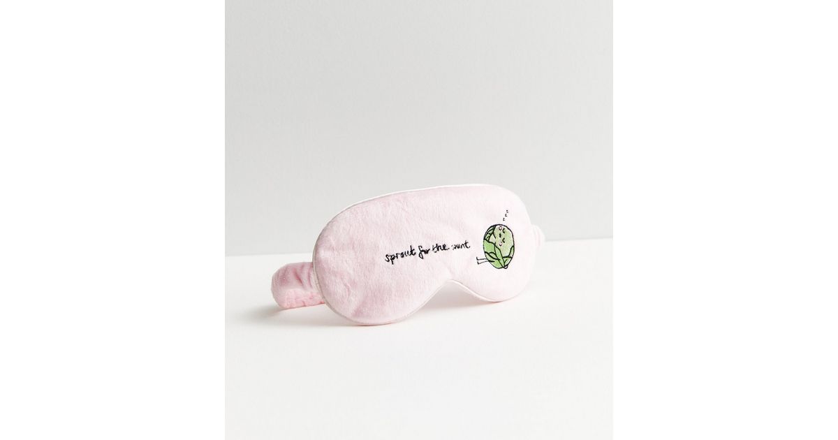 Pink Novelty Sprout Eye Mask | New Look