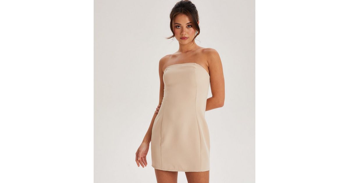 Urban Bliss Stone Bandeau Strapless Mini Dress | New Look