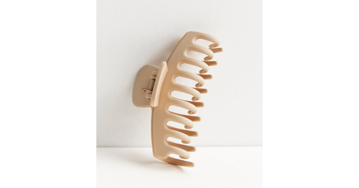 Camel Matte Banana Hair Claw Clip | New Look
