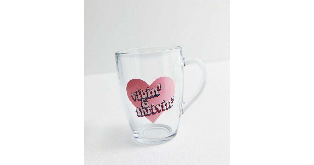 Clear Vibin & Thrivin Logo Mug | New Look