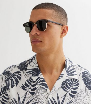 Dark Brown Square Frame Sunglasses | New Look