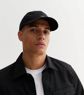 Black Logo Label Cap | New Look