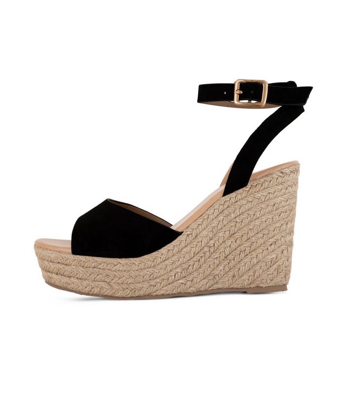 Black Wedges Shoes New Look