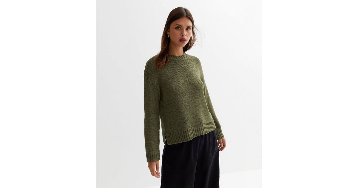 Khaki Crew Neck Jumper | New Look