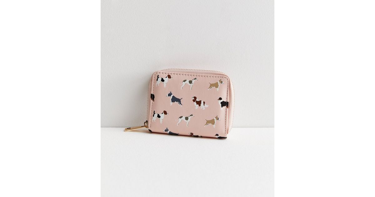 Pink Leather-Look Dog Small Purse | New Look