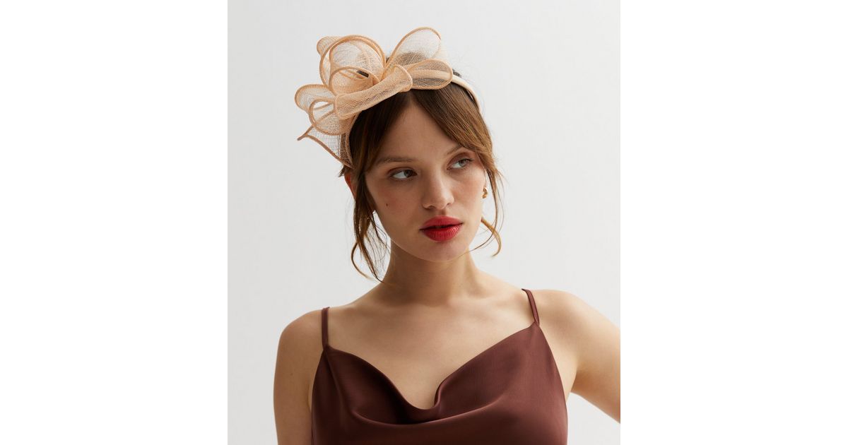 Cream Loop Bow Fascinator Headband | New Look