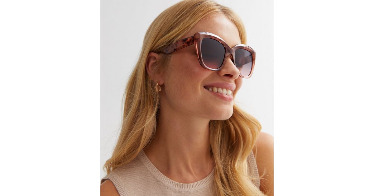 Brown Tortoiseshell Effect Cat Eye Sunglasses New Look