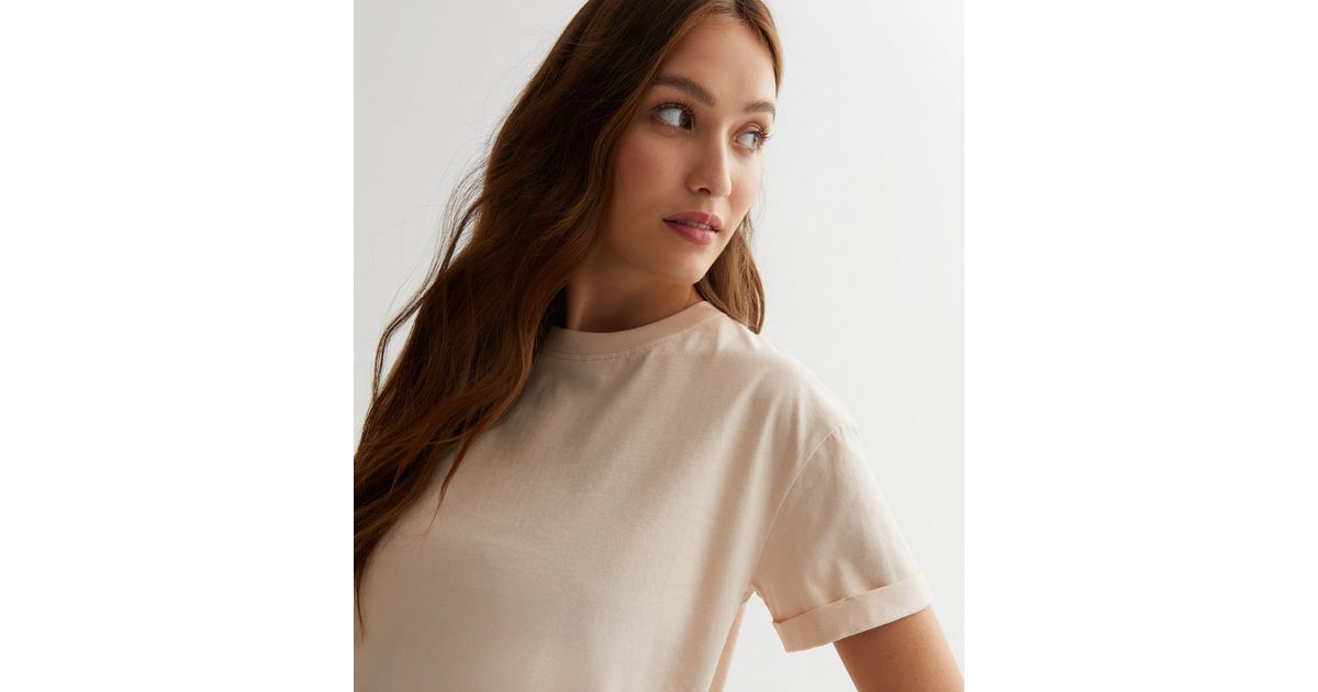 Cream Jersey Boxy T-Shirt | New Look