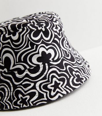 Girls Black Floral Doodle Print Bucket Hat | New Look