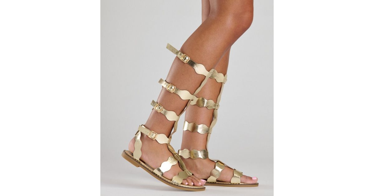 South Beach Gold Gladiator Sandals | New Look