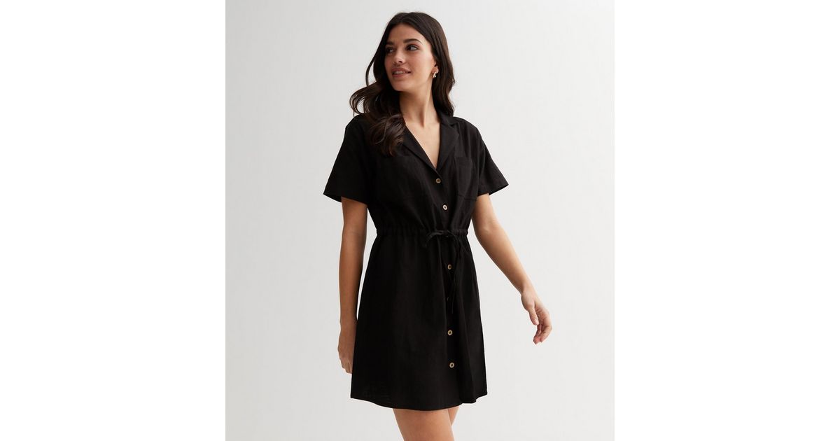 Black Utility Mini Dress | New Look