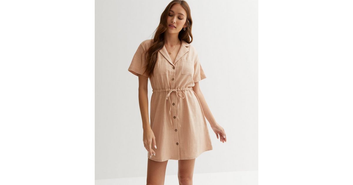 Stone Utility Mini Dress | New Look