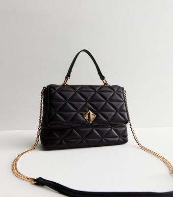 Little Mistress Black Quilted Cross Body Bag | New Look