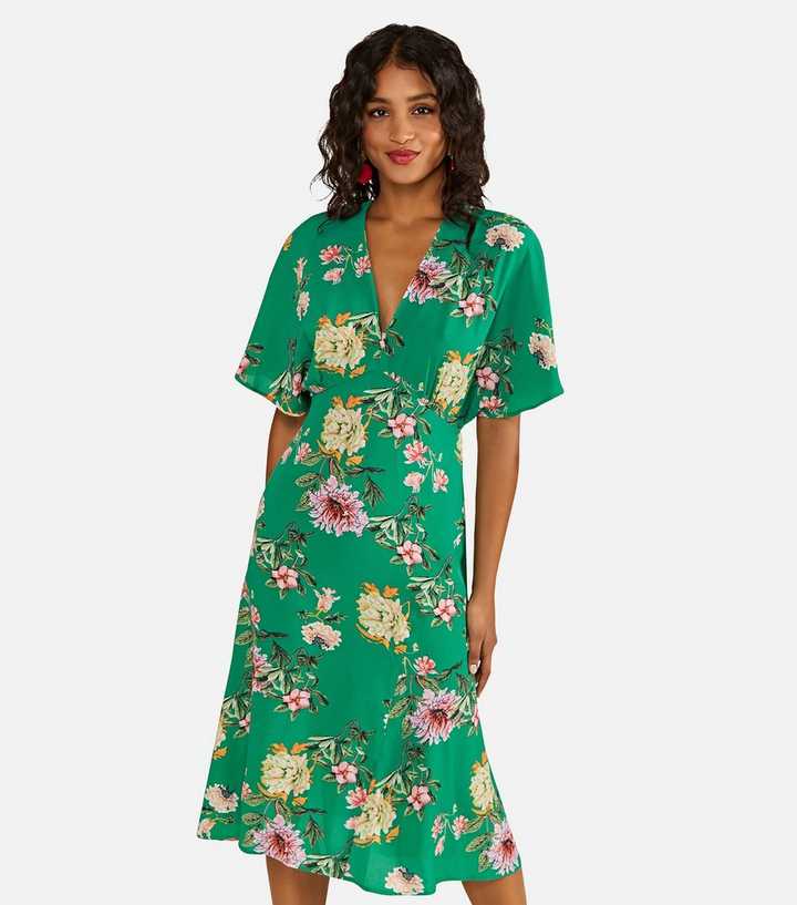 Kimono Dress Red Floral Print Kimono Maxi Dress
