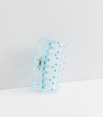 Bright Blue Transparent Claw Clip | New Look