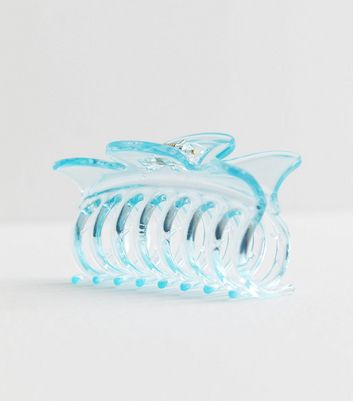 Bright Blue Transparent Claw Clip | New Look