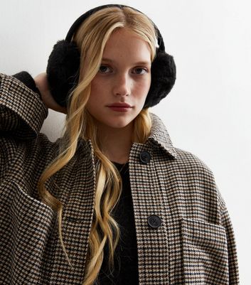 Black Faux Fur Ear Muffs | New Look