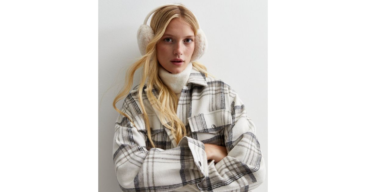 Cream Faux Fur Ear Muffs | New Look
