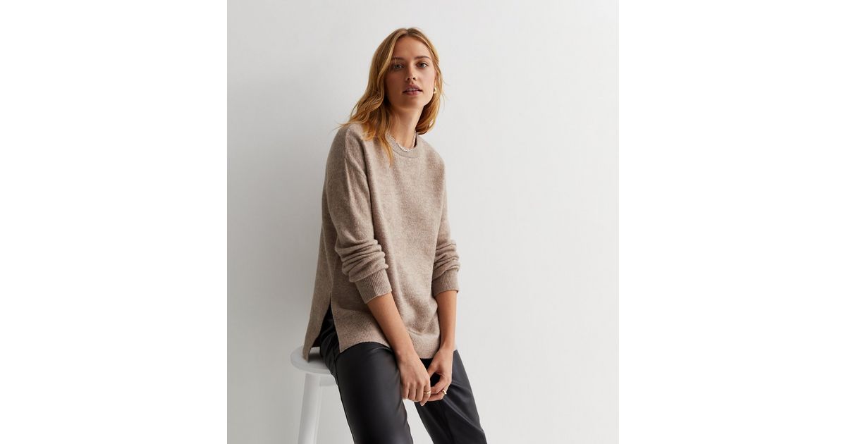 Mink Knit Crew Neck Jumper | New Look
