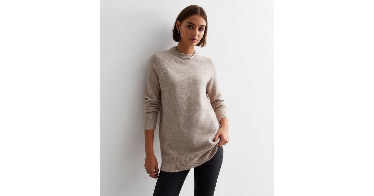 Mink Knit Longline Jumper | New Look