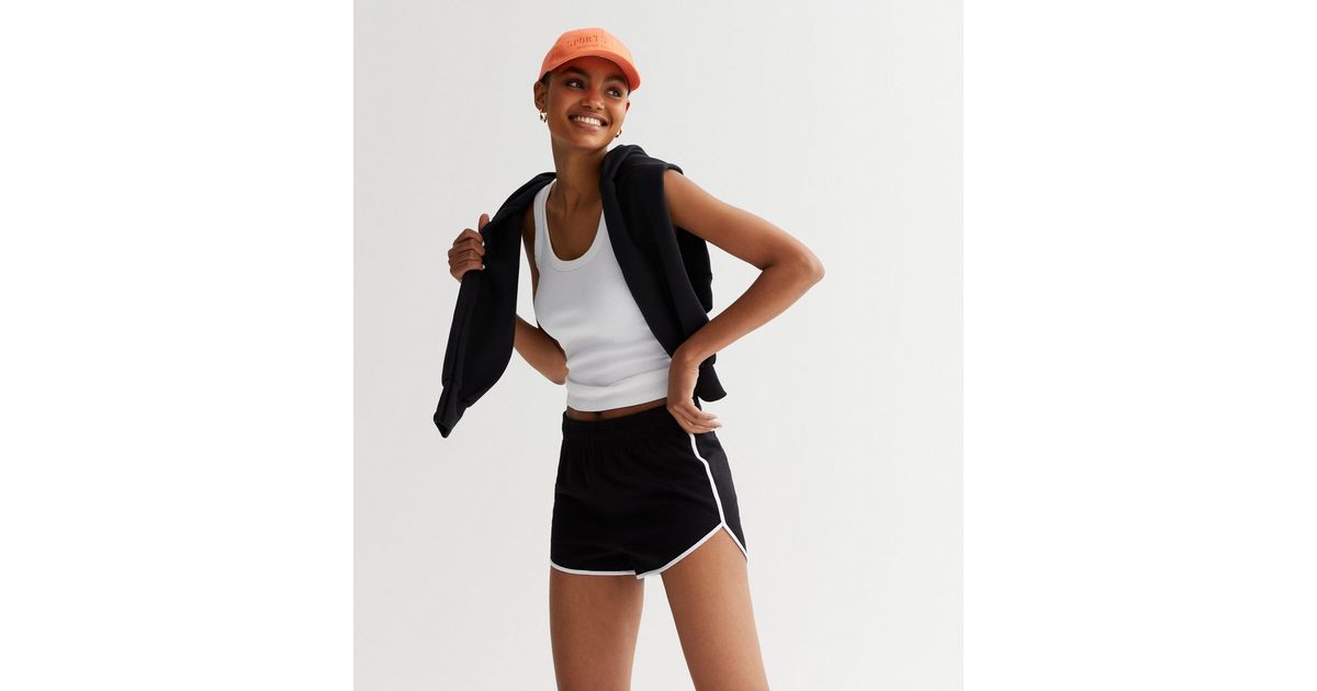 Black Contrast Trim Shorts | New Look