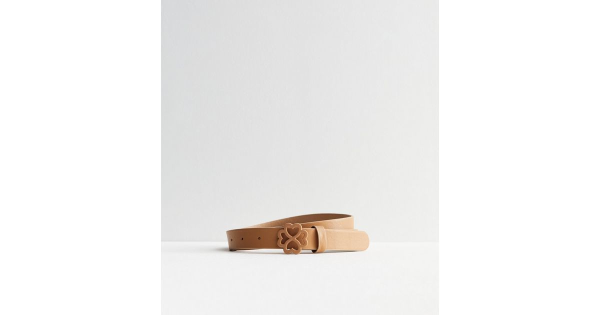 Camel Clover Buckle Belt | New Look
