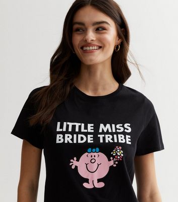Black Little Miss Bride Tribe Logo T-Shirt | New Look