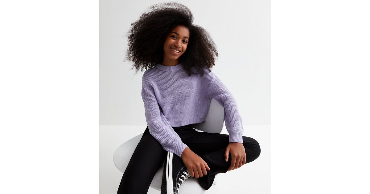 Girls Light Purple Crew Neck Jumper | New Look