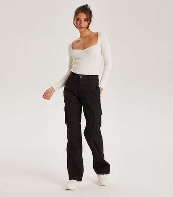 Urban Bliss Black Wide Leg Cargo Trousers | New Look