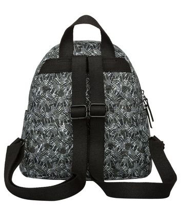 Artsac Black Line Print Pocket Front Backpack | New Look