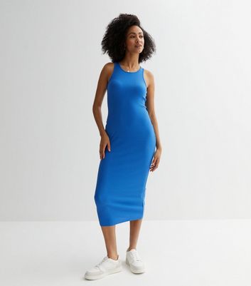 Tall Blue Racer Back Midi Dress | New Look