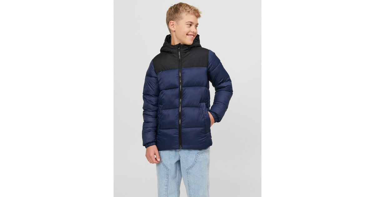 Jack & Jones Junior Navy Puffer Jacket | New Look