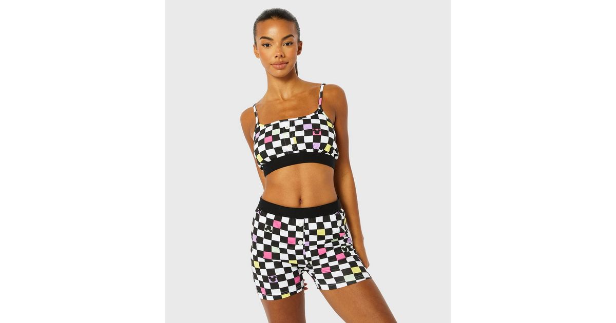 Skinnydip Disney Black Check Crop Set | New Look