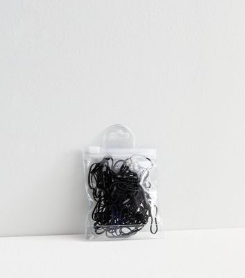 100 Pack Black Mini Hair Elastics | New Look