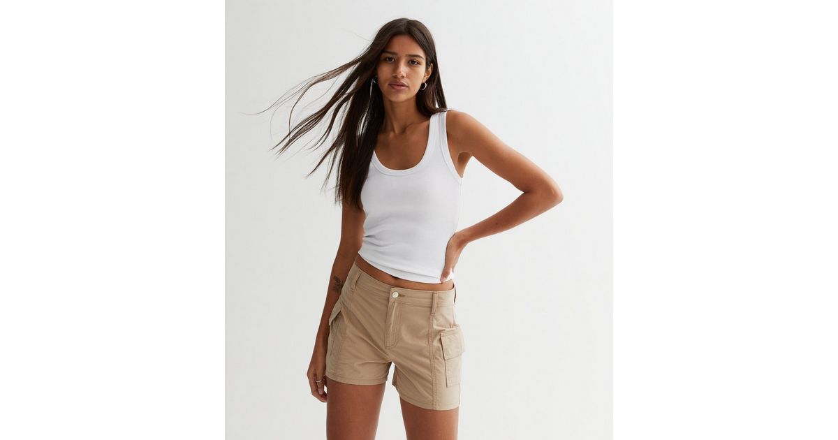 Stone Cargo Shorts | New Look