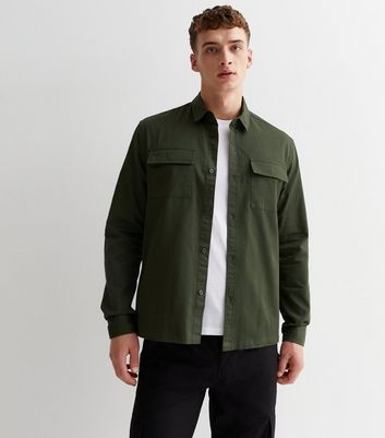 Khaki Cotton Twill Regular Fit Overshirt | New Look