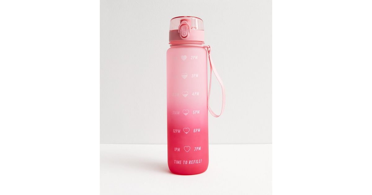 Red Ombré 1L Water Bottle | New Look
