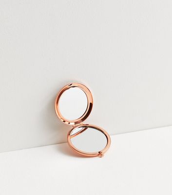 Rose Gold Folding Pocket Mirror | New Look