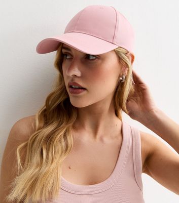 Pink Cotton Plain Cap | New Look