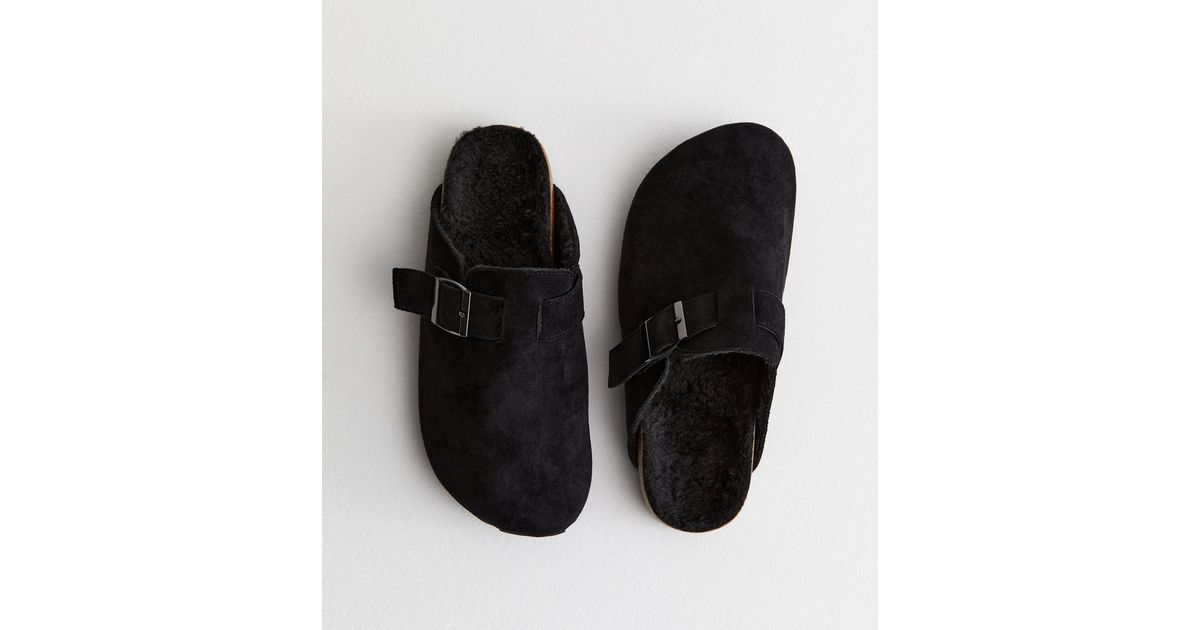 Truffle Black Suedette Mules | New Look