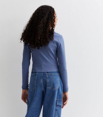 Girls Blue Square Neck Corset Top | New Look