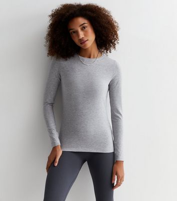 Grey Crew Neck Long Sleeve Top | New Look