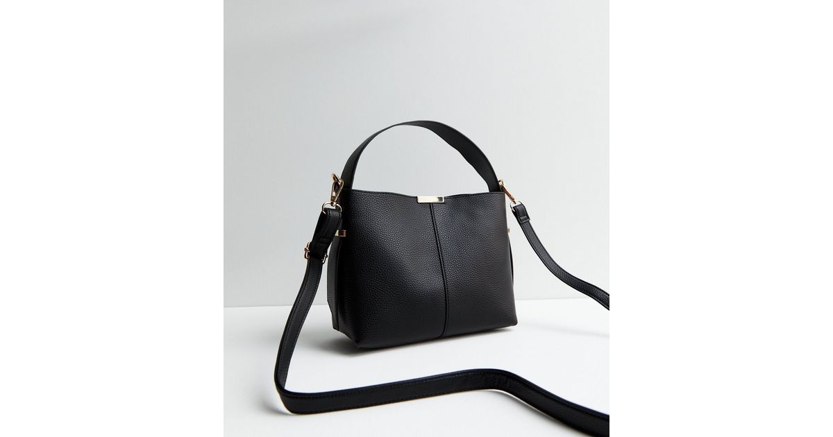 Black Leather-Look Bucket Bag | New Look