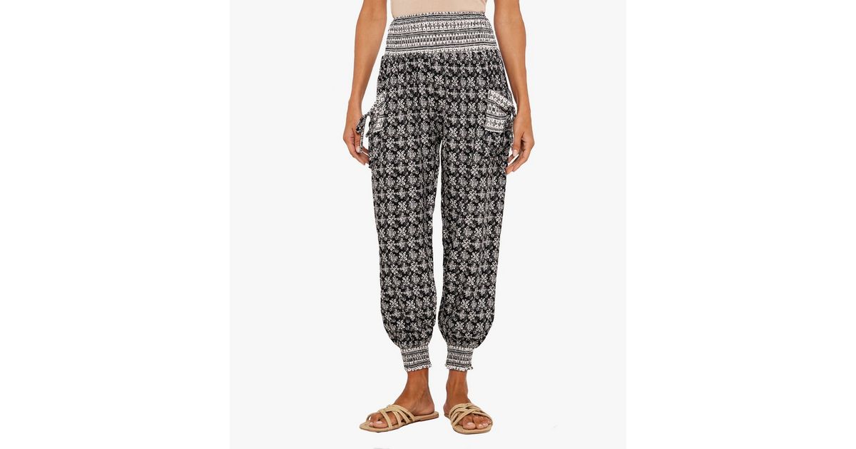 Apricot Black Pattern Joggers | New Look