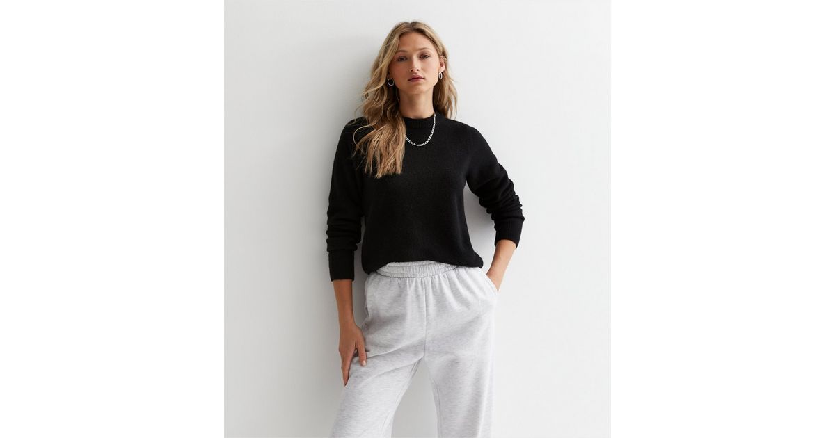 Black Knit Crew Neck Jumper | New Look