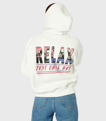 Skinnydip White Relax Logo Hoodie | New Look