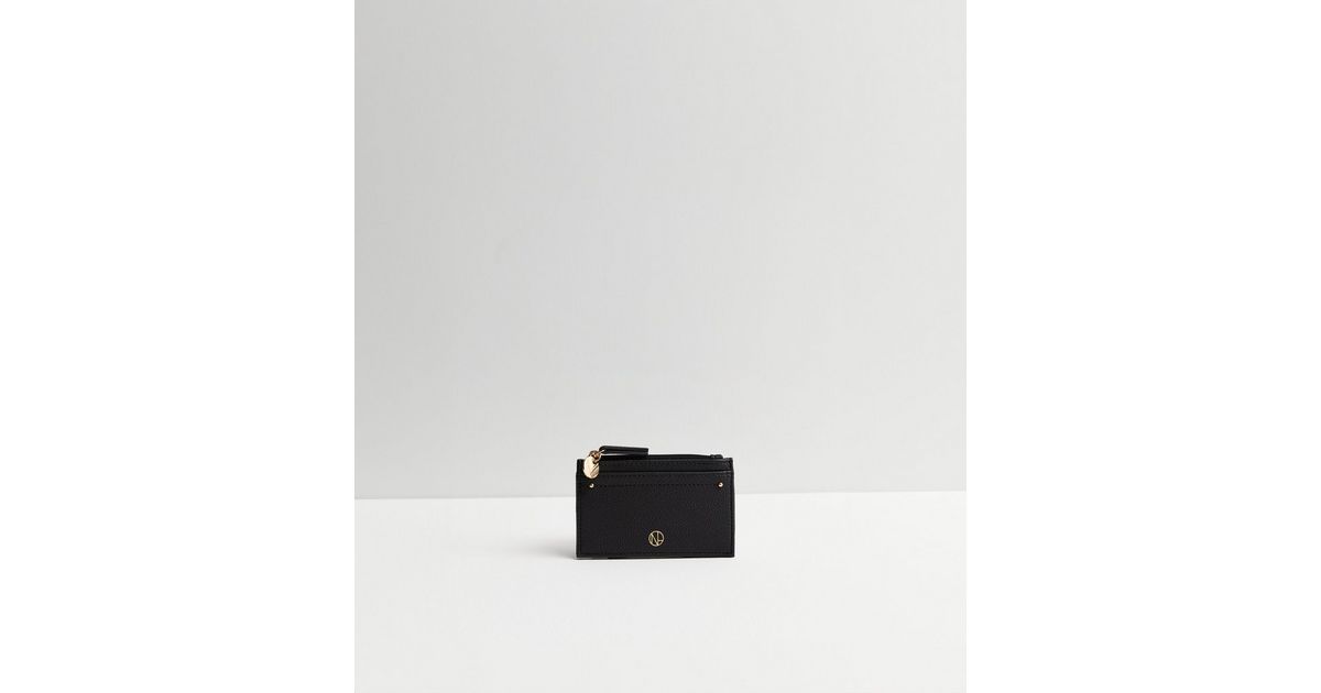 Black Leather-Look Card Holder | New Look