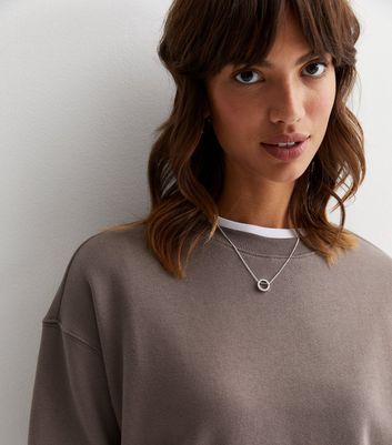 Mink Jersey Crew Neck Sweatshirt | New Look