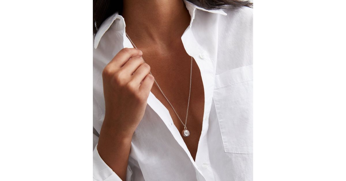 Silver Orb Pendant Necklace | New Look